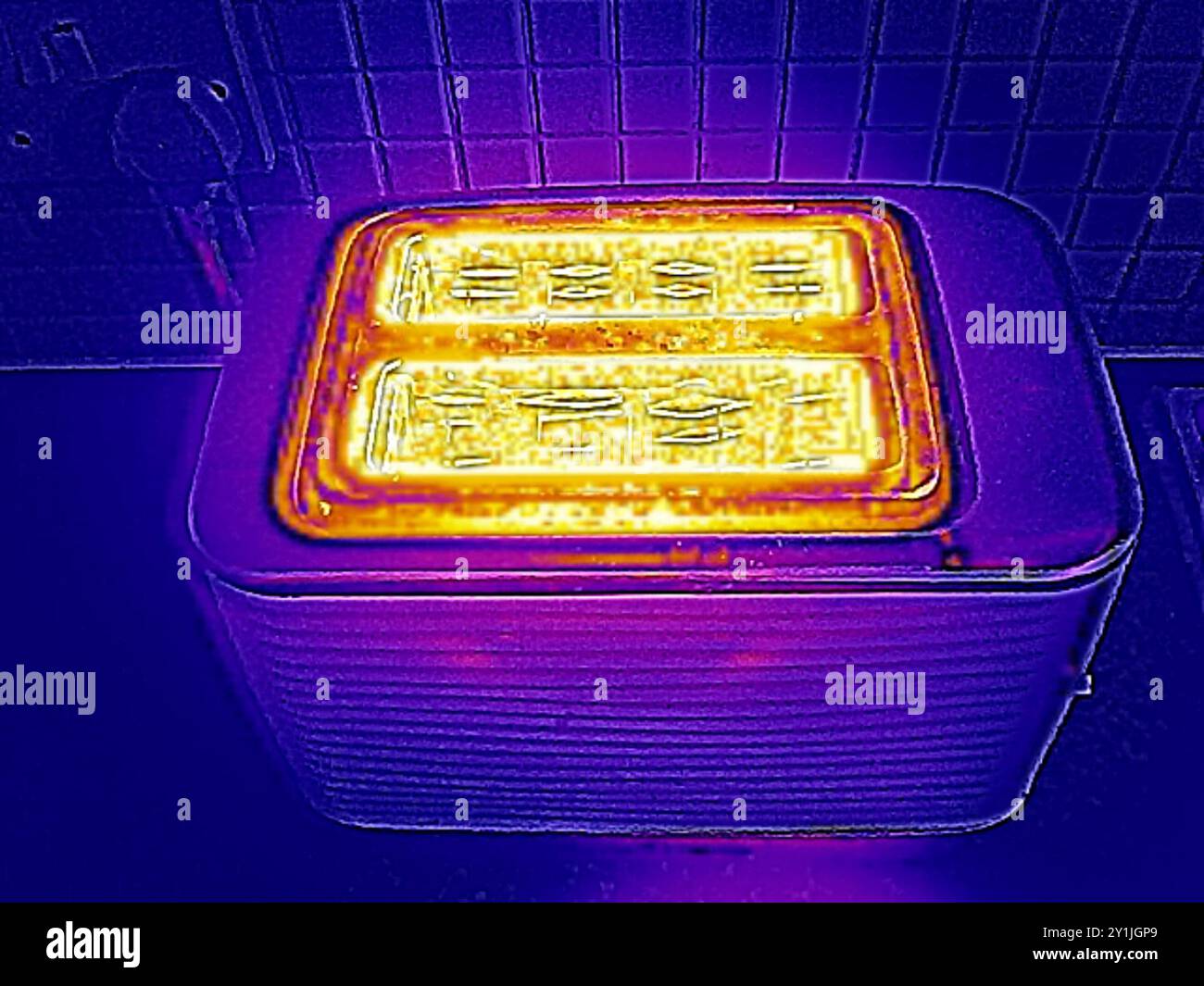 Thermal camera image showing toaster appliance Stock Photo - Alamy