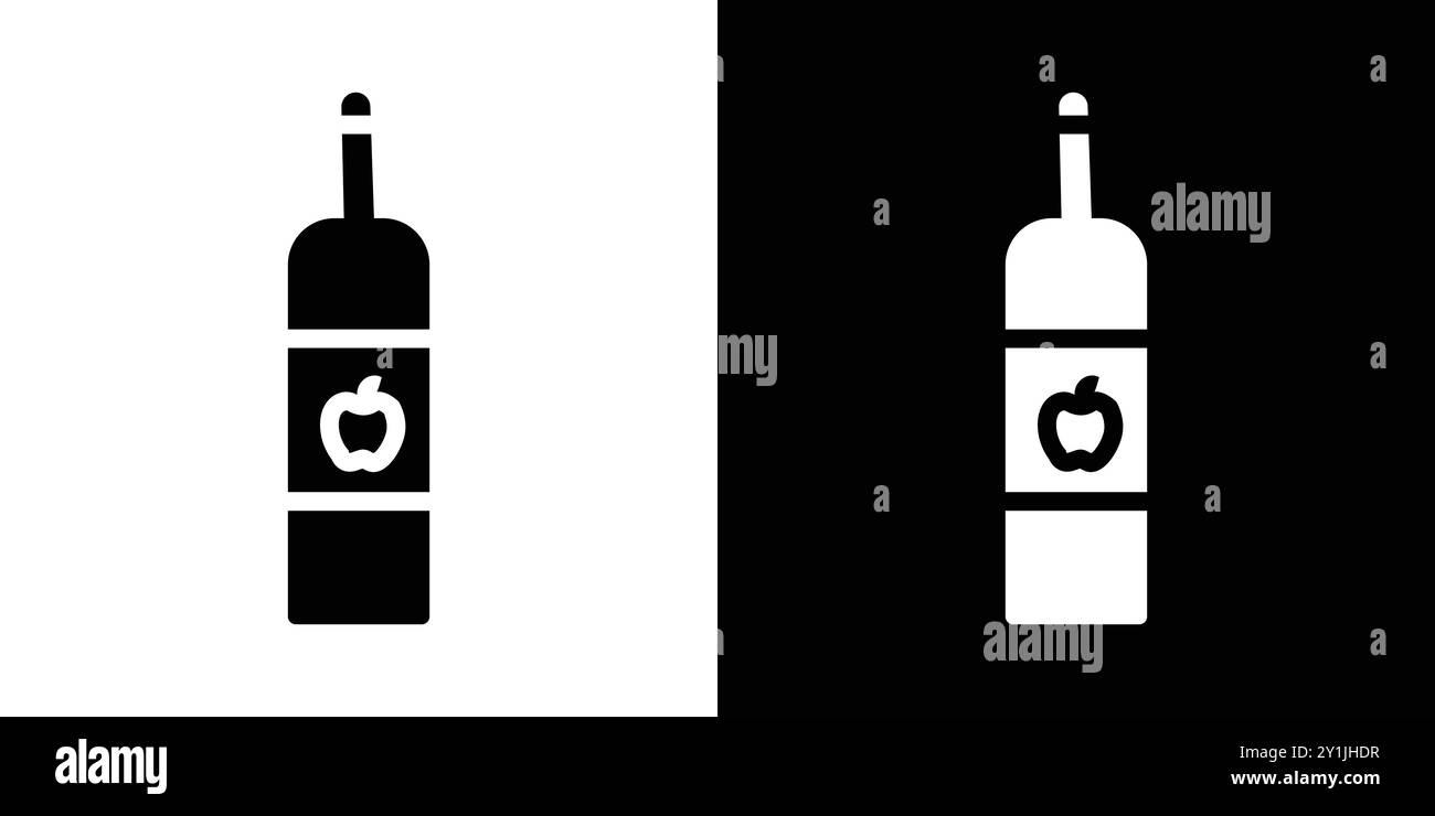 Apple cider vinegar Icon simple flat vector symbol outline collection ...