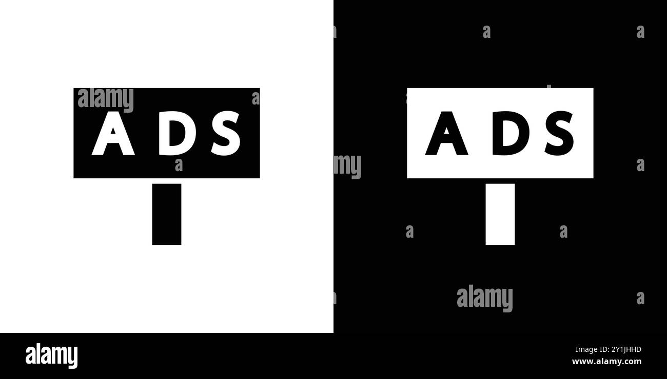 billboard ad promotion simple flat vector symbol outline collection set ...