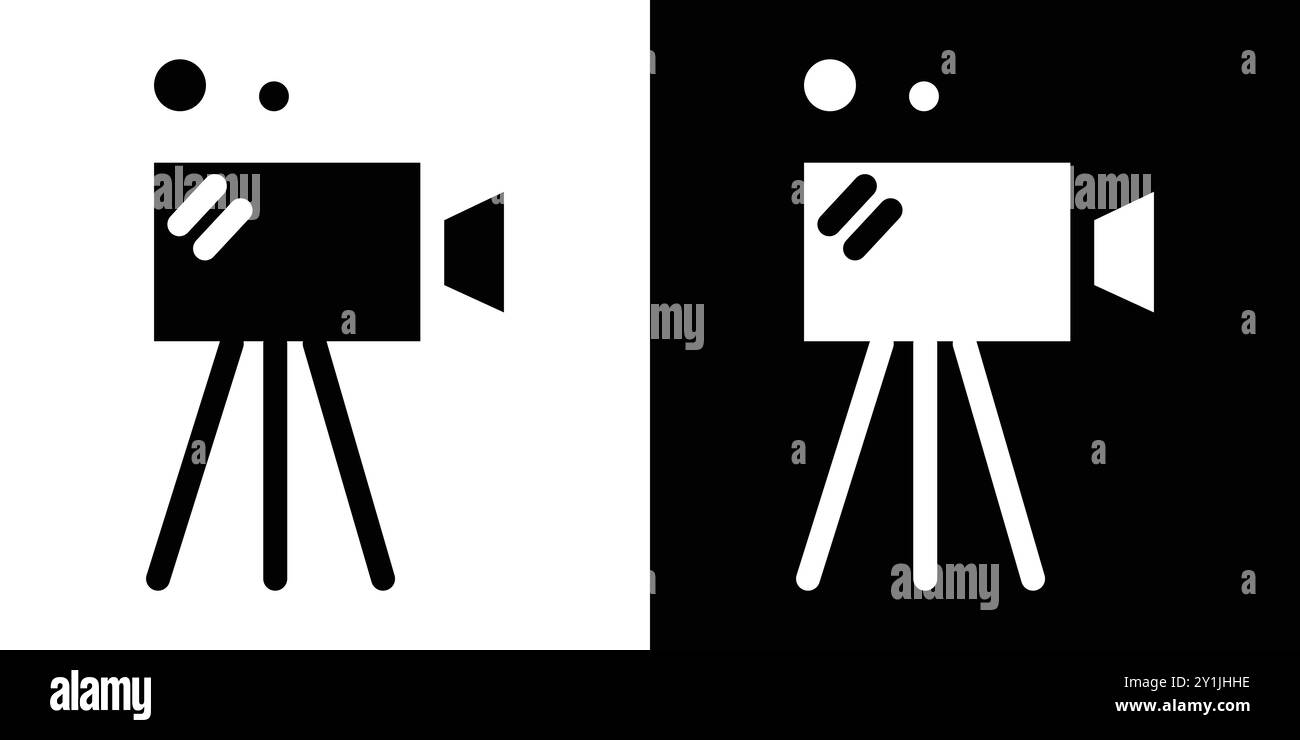 Camera icon design simple flat vector symbol outline collection set ...