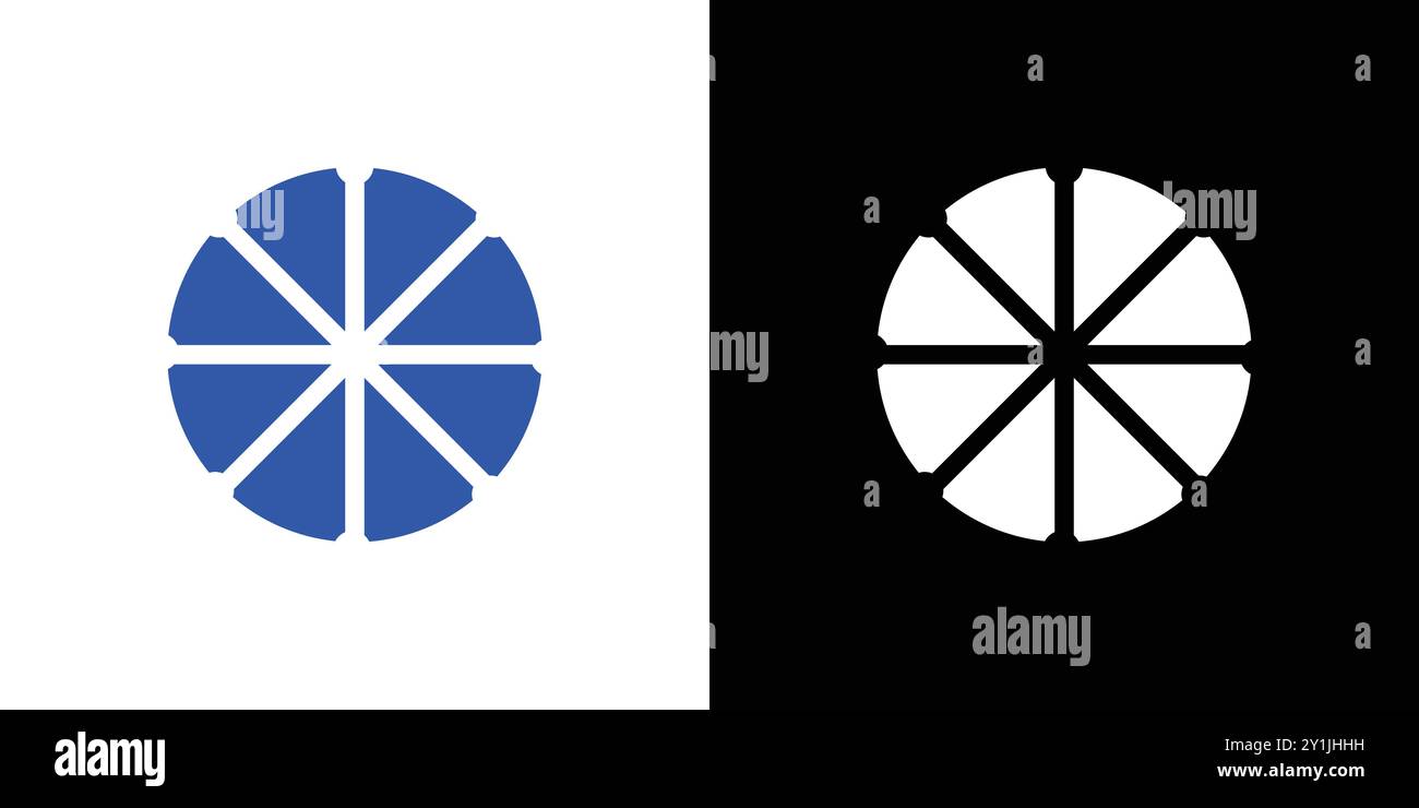 Ashoka Wheel icon simple flat vector symbol outline collection set logo ...