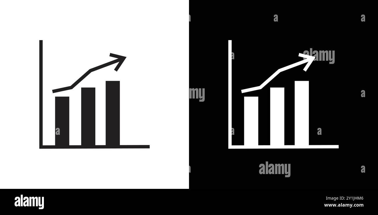 business growth icon simple flat vector symbol outline collection set logo Stock Vector Image ...