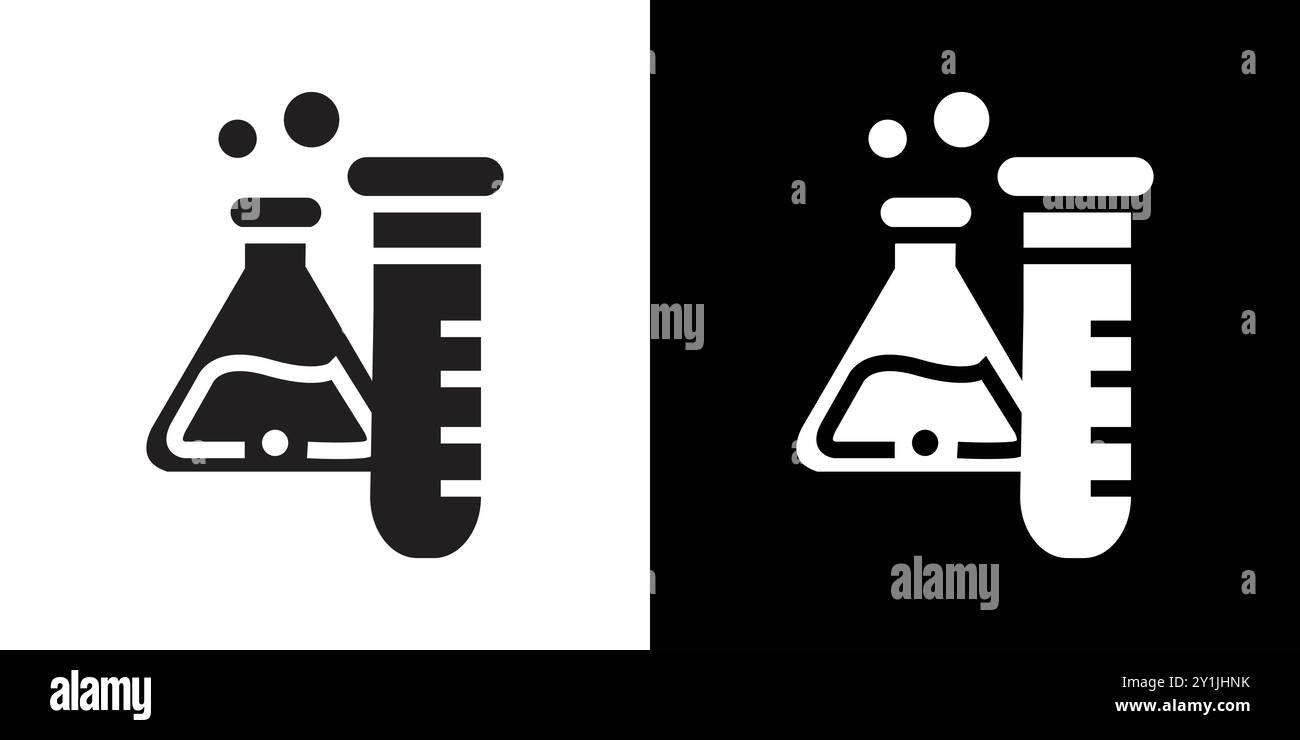 chemistry icon simple flat vector symbol outline collection set logo ...