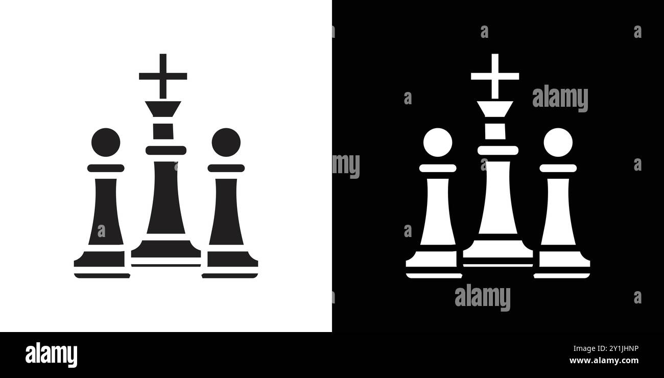 chess icon simple flat vector symbol outline collection set logo Stock ...