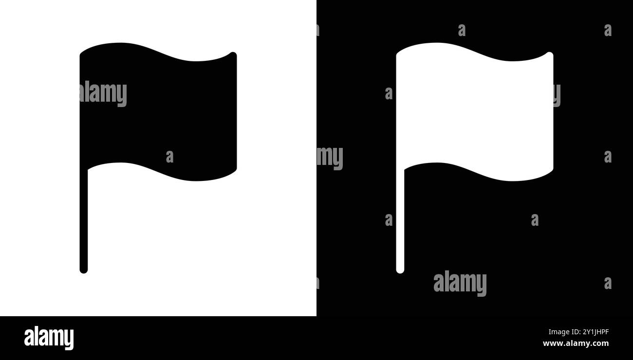 Flag icon simple flat vector symbol outline collection set logo Stock ...