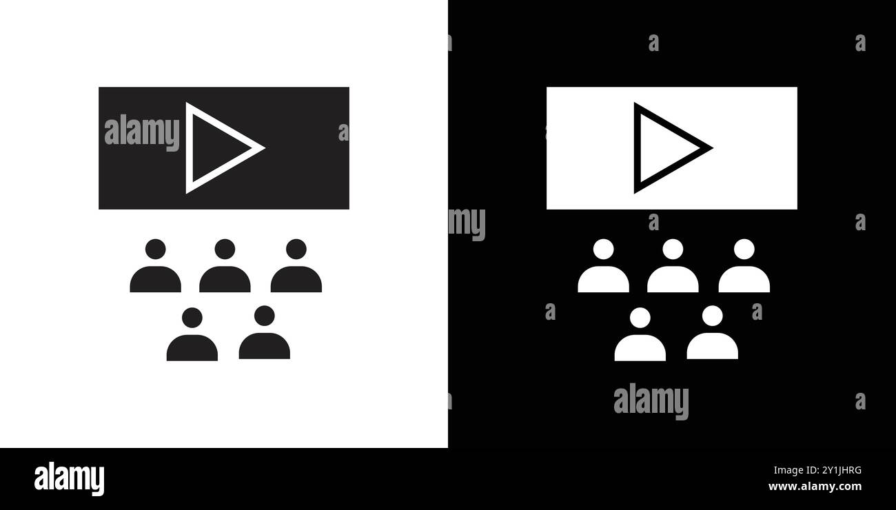 cinema audience icon simple flat vector symbol outline collection set ... cinema audience icon simple flat vector symbol outline collection set ...