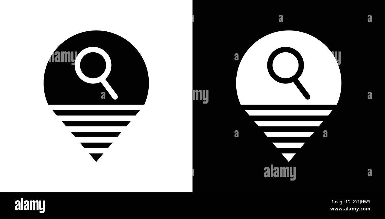 Location icon design simple flat vector symbol outline collection set ...
