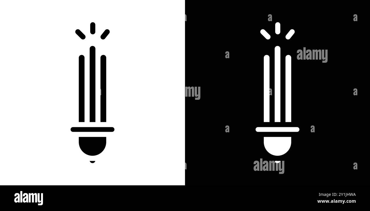 Energy efficiency light bulb icon design simple flat vector symbol ...