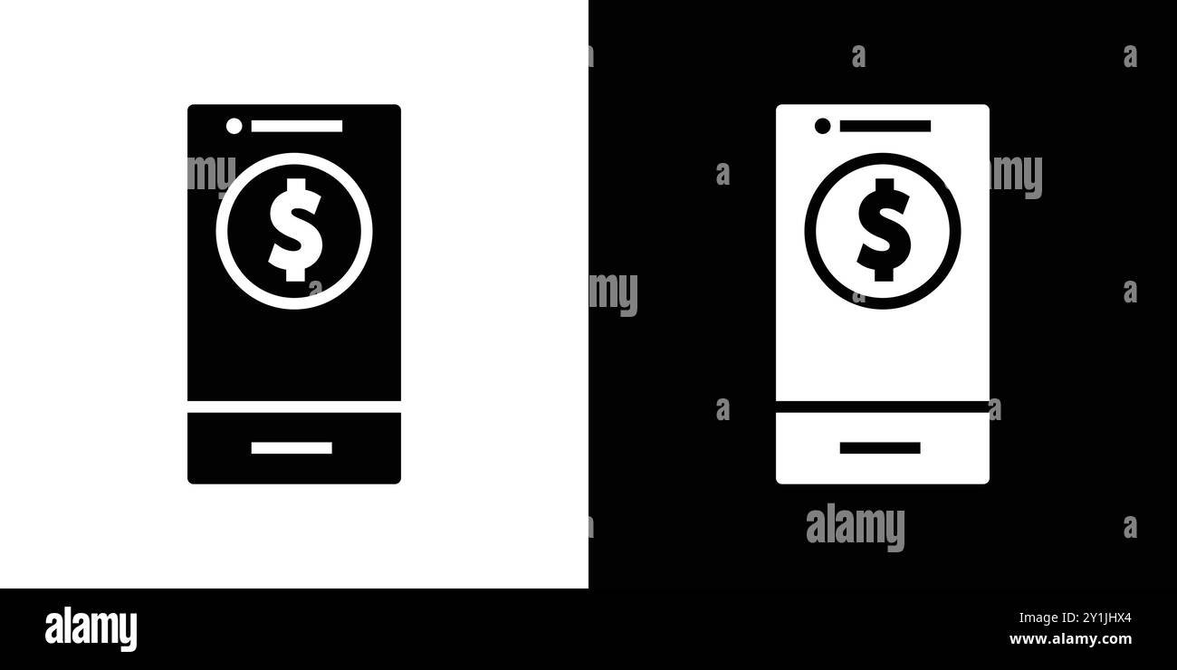 mobile transfer payment icon simple flat vector symbol outline ...