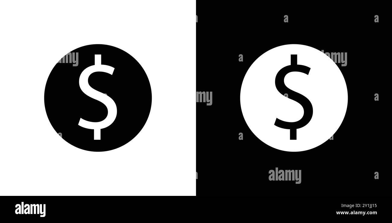 Doller Sign icon design simple flat vector symbol outline collection ...