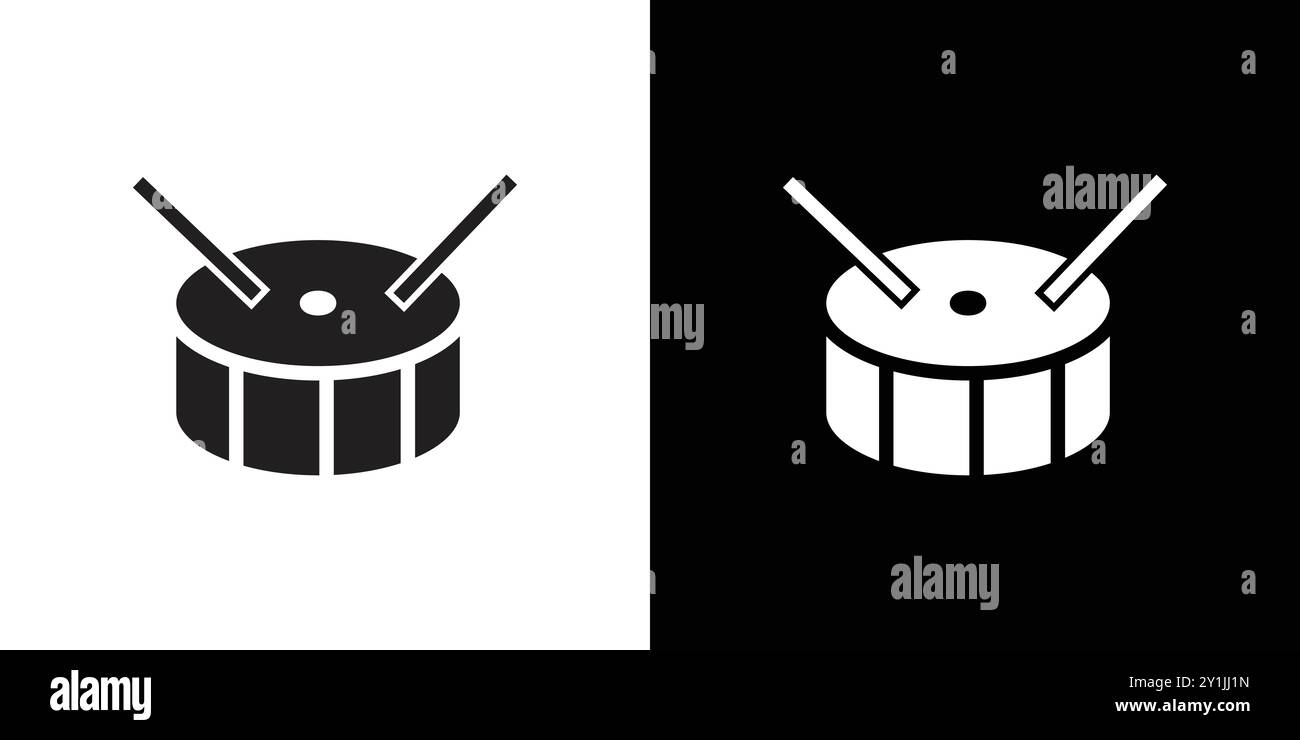 drums icon simple flat vector symbol outline collection set logo Stock ...