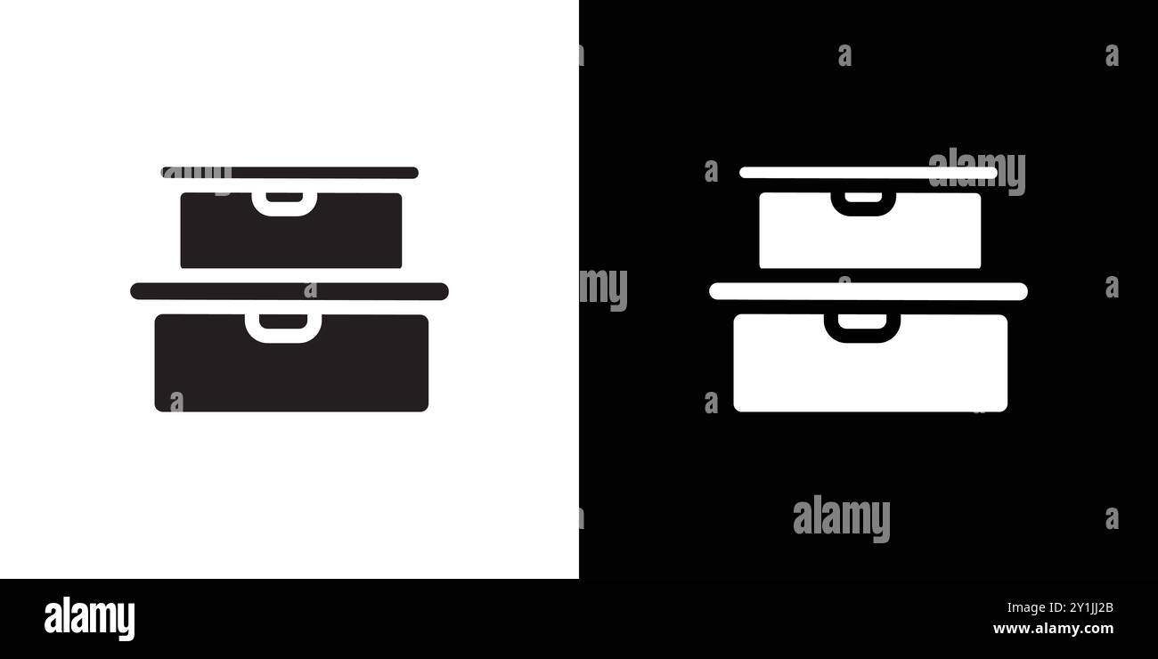 plastic Food container icon simple flat vector symbol outline ...