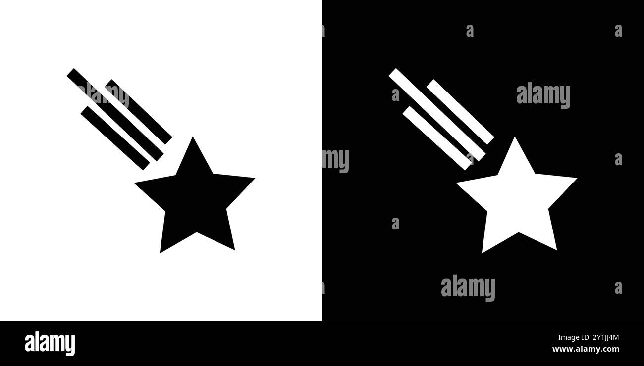 falling star icon simple flat vector symbol outline collection set logo Stock Vector Image & Art ...