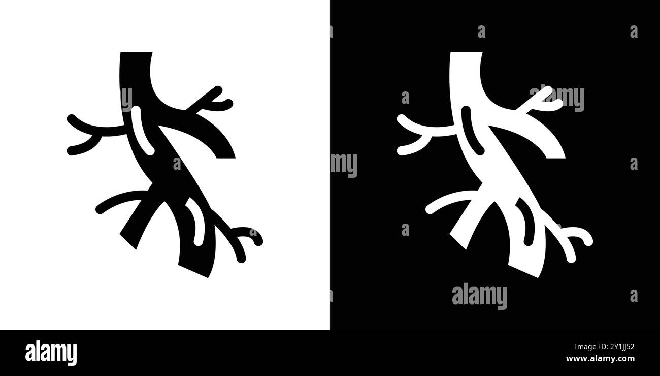 Human Artery icon design simple flat vector symbol outline collection ...