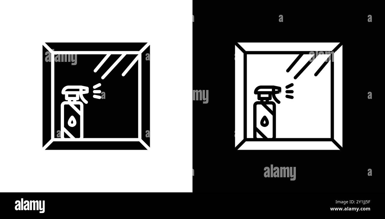 Window Cleaning icon design simple flat vector symbol outline ...