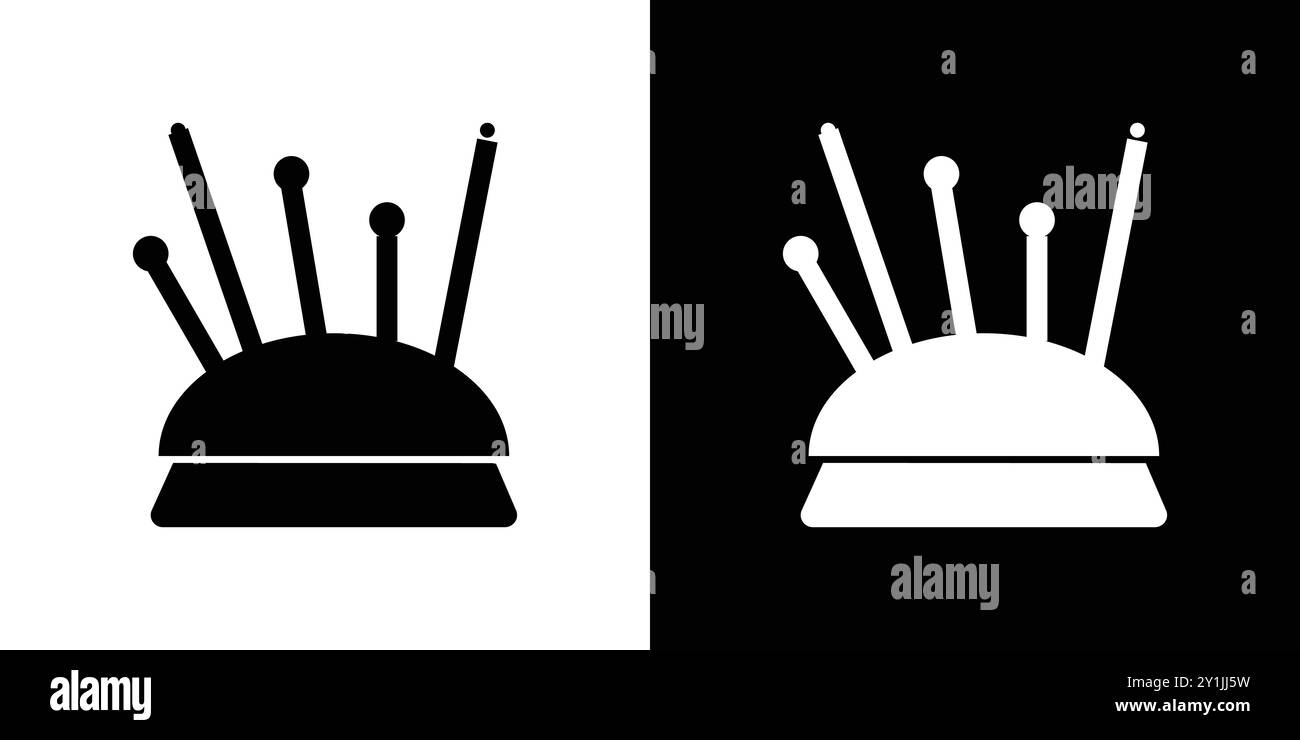 pin cushion icon simple flat vector symbol outline collection set logo Stock Vector Image & Art ...