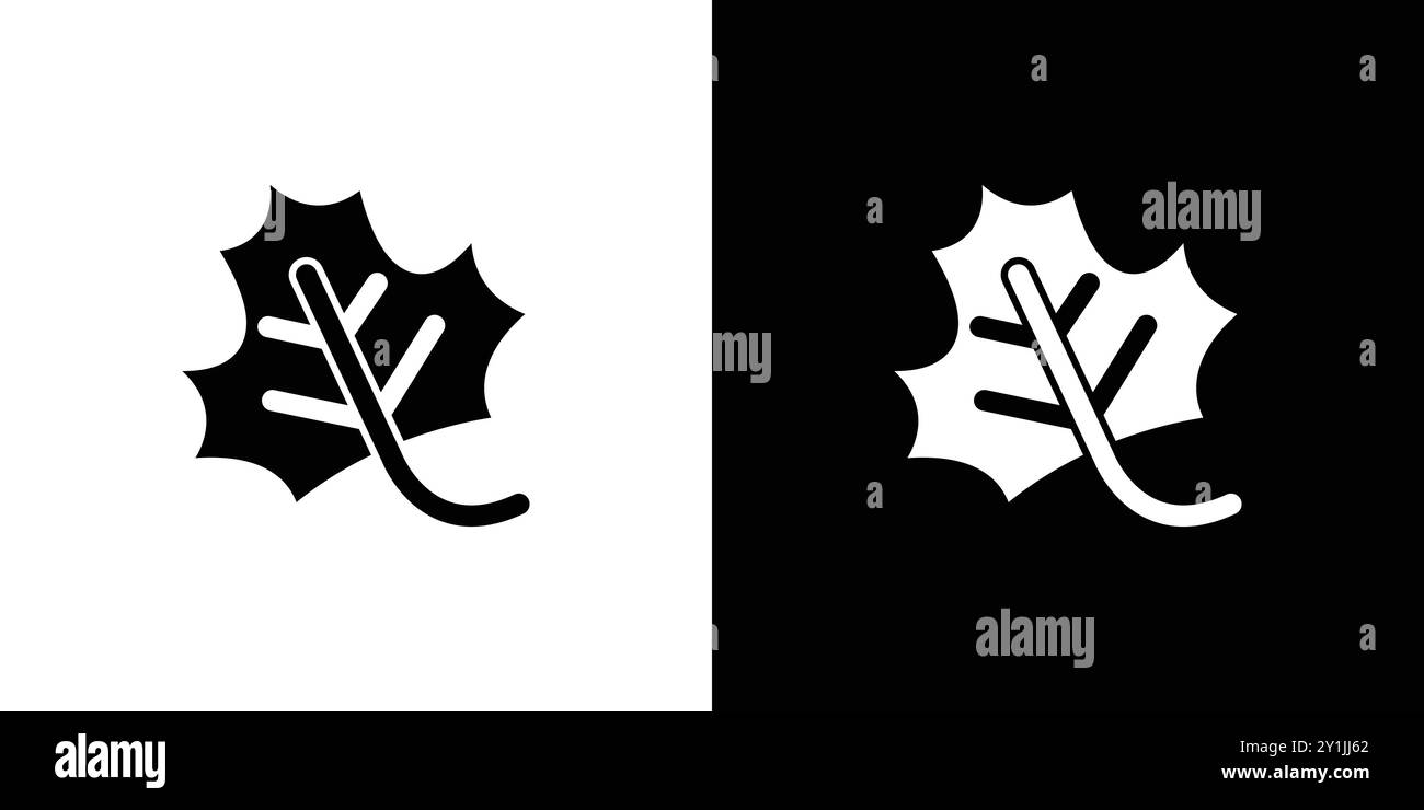 Maple Leaf icon design simple flat vector symbol outline collection set ...