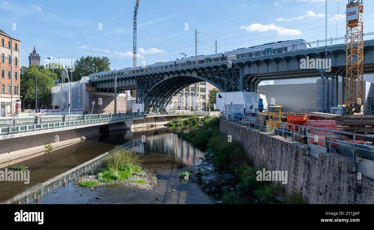 PRODUCTION - 07 September 2024, Saxony, Chemnitz: A regional train ...
