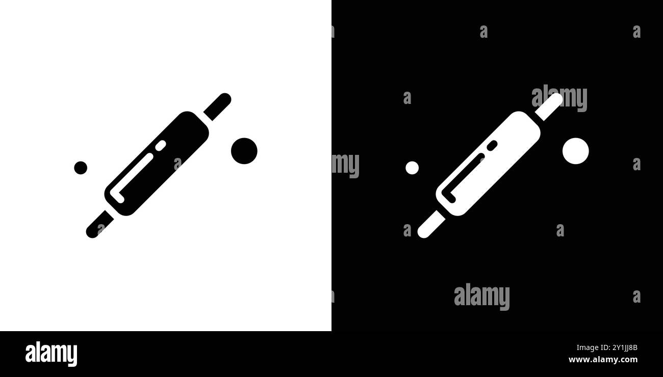 Rolling Pin icon design simple flat vector symbol outline collection set logo Stock Vector Image ...