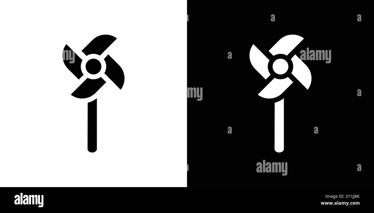 Paper Windmill icon design simple flat vector symbol outline collection ...