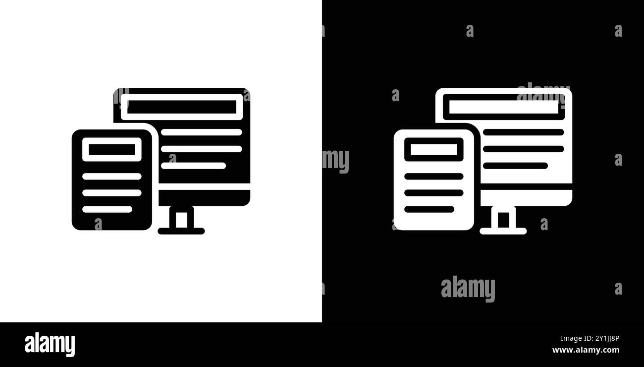 Responsive Design Icon Design Simple Flat Vector Symbol Outline Collection Set Logo Stock Vector