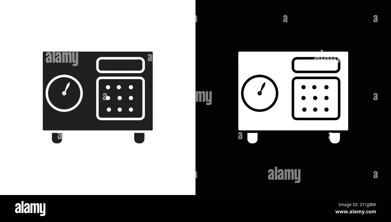 safe box icon simple flat vector symbol outline collection set logo ...