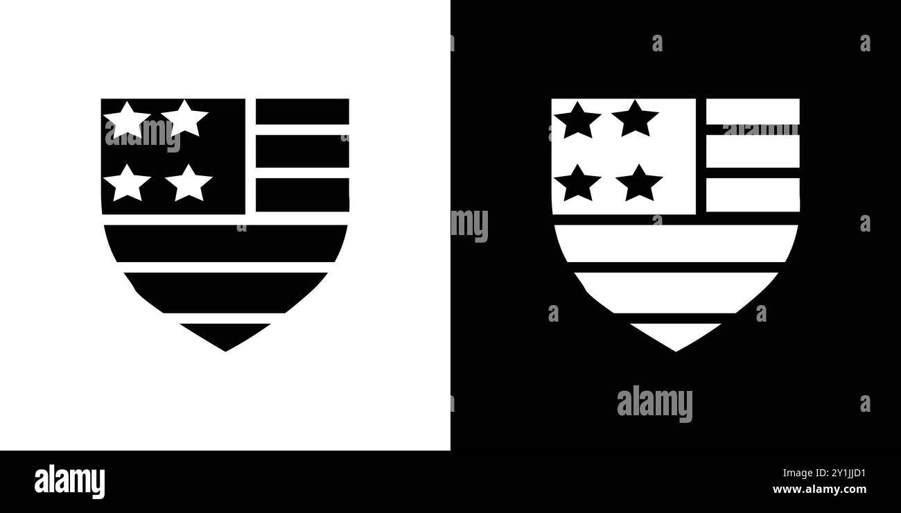 Shield flag outline Stock Vector Images - Alamy