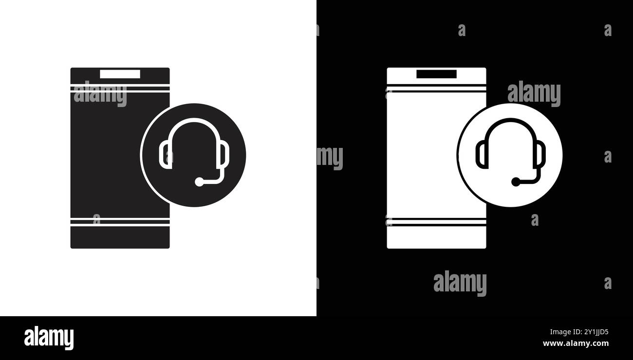 Smartphone Help and Support icon simple flat vector symbol outline ...
