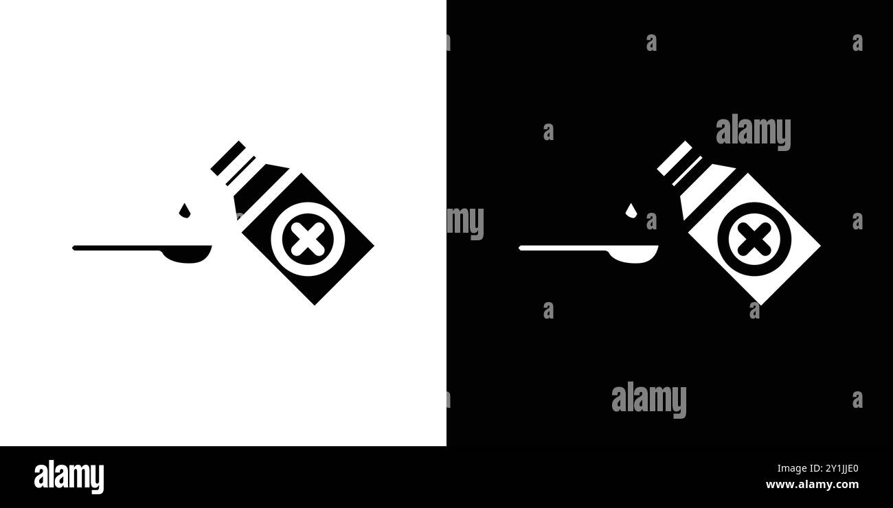 Syrup icon design simple flat vector symbol outline collection set logo ...