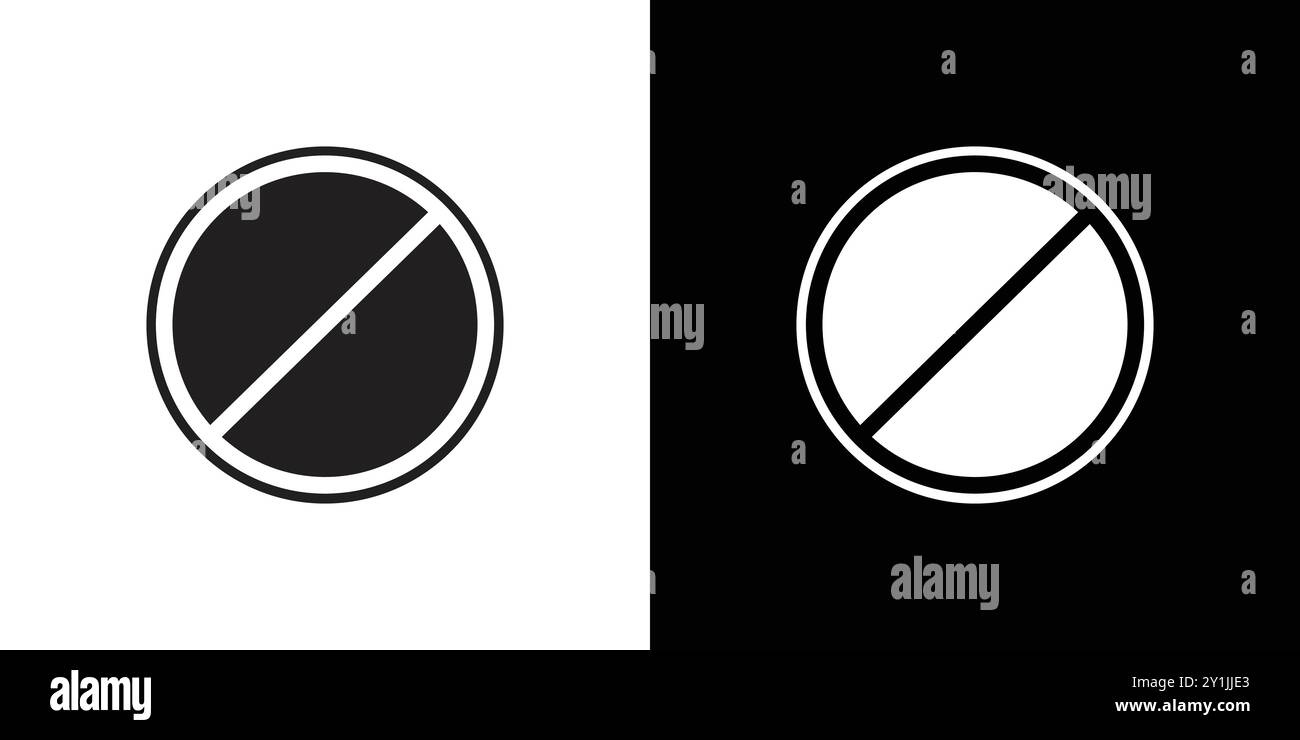 Stop icon simple flat vector symbol outline collection set logo Stock ...