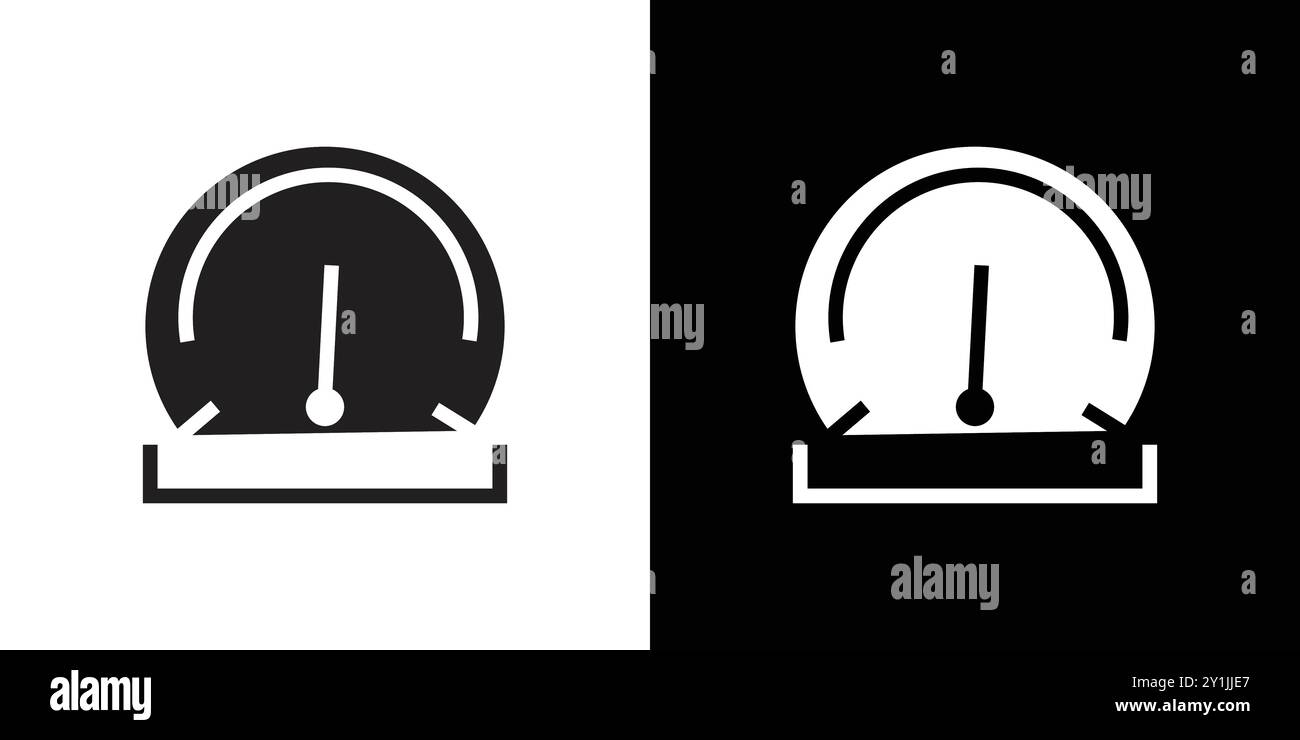 speedometer icon simple flat vector symbol outline collection set logo ...