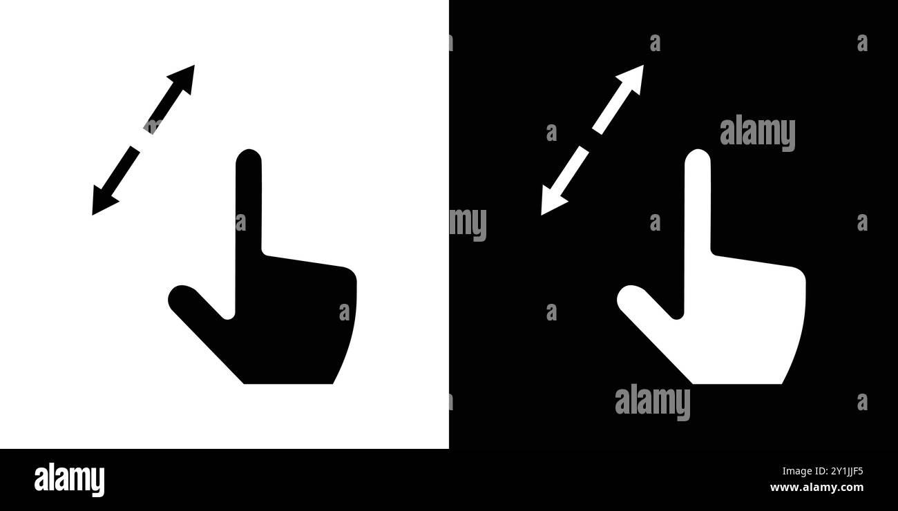 Zoom Gesture icon simple flat vector symbol outline collection set logo Stock Vector Image & Art ...