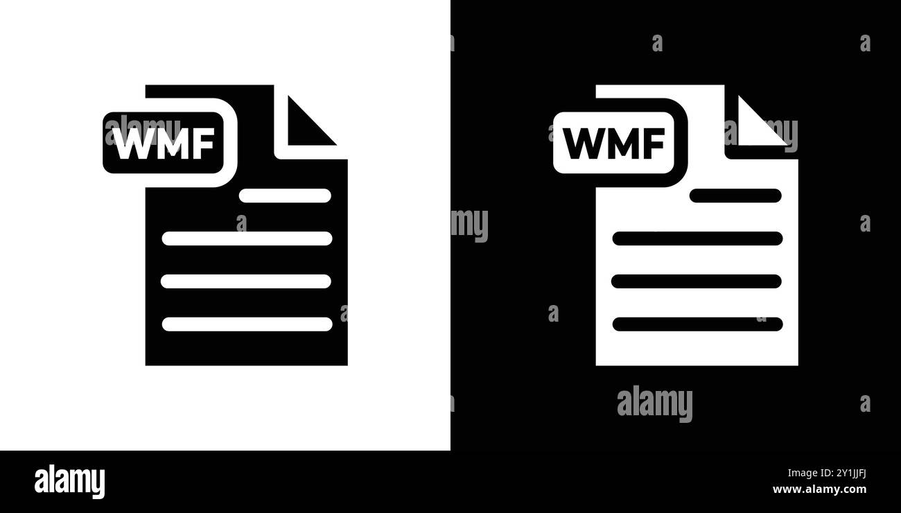 WMF Document icon design simple flat vector symbol outline collection set logo Stock Vector ...