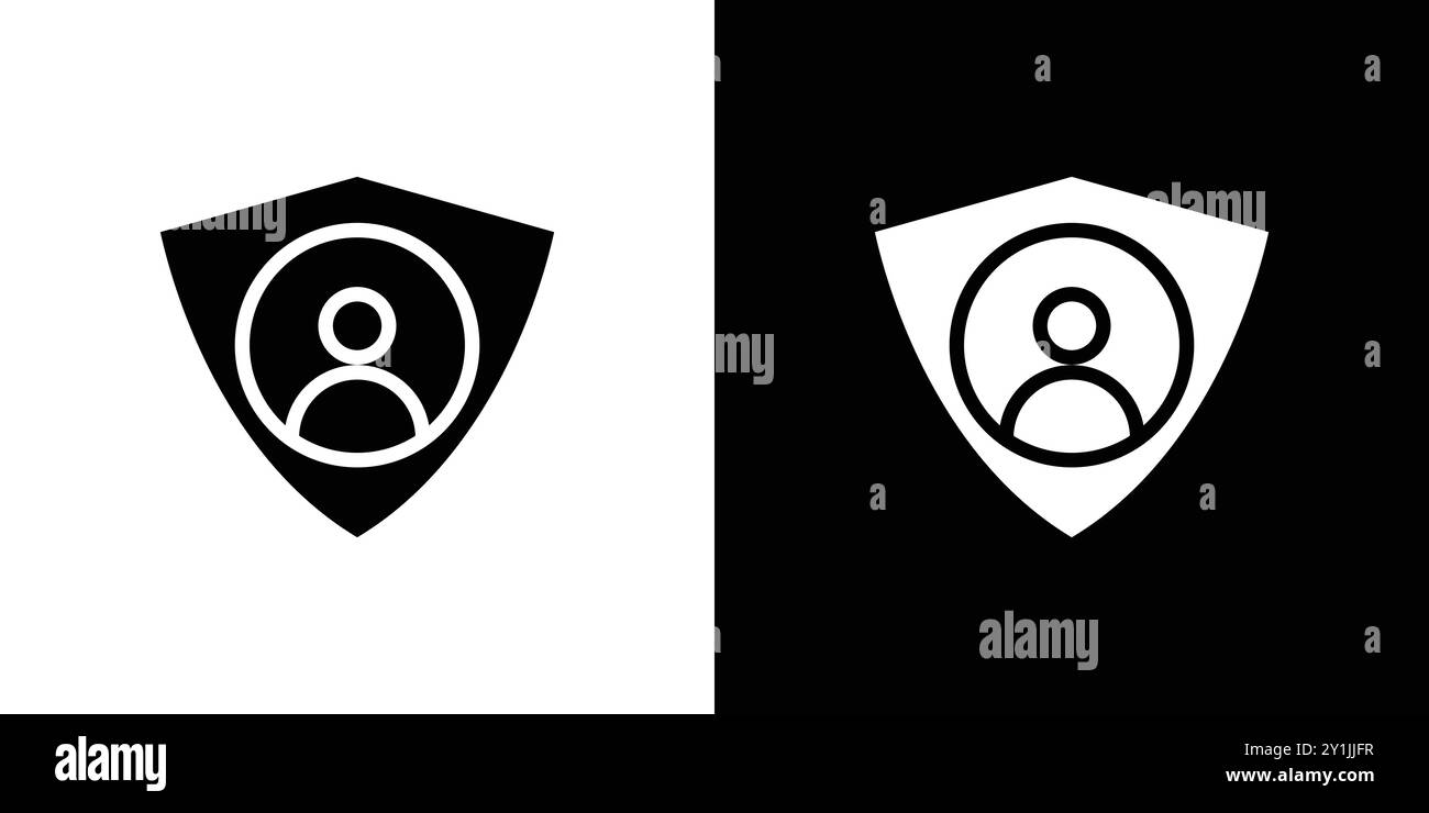user protection shield icon simple flat vector symbol outline ...