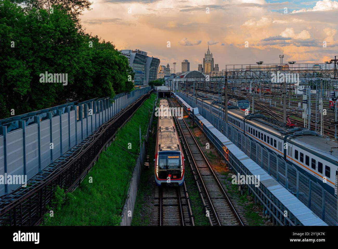 Russia, Moscow. August 20, 2024. Modern high-speed transport of Moscow ...