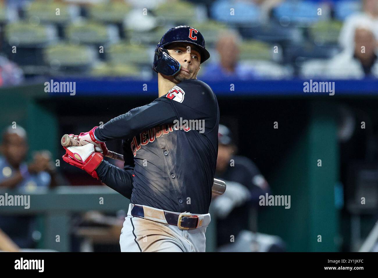 Kansas City, MO, USA. 3rd Sep, 2024. Cleveland Guardians shortstop ...