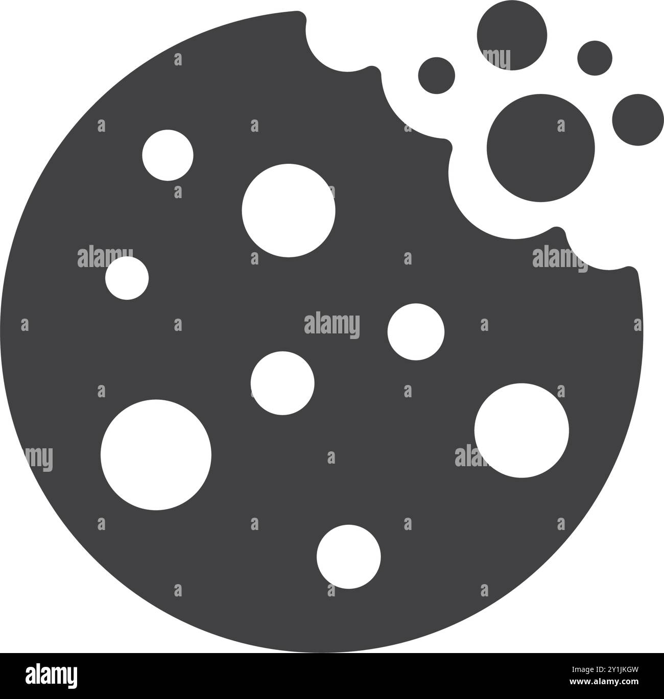 Cookie icon in flat style. Tasty biscuit vector illustration on ...