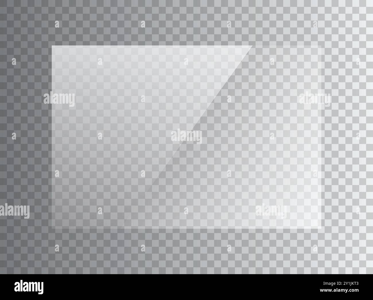 Glass plate icon in flat style. Realistic window vector illustration on ...