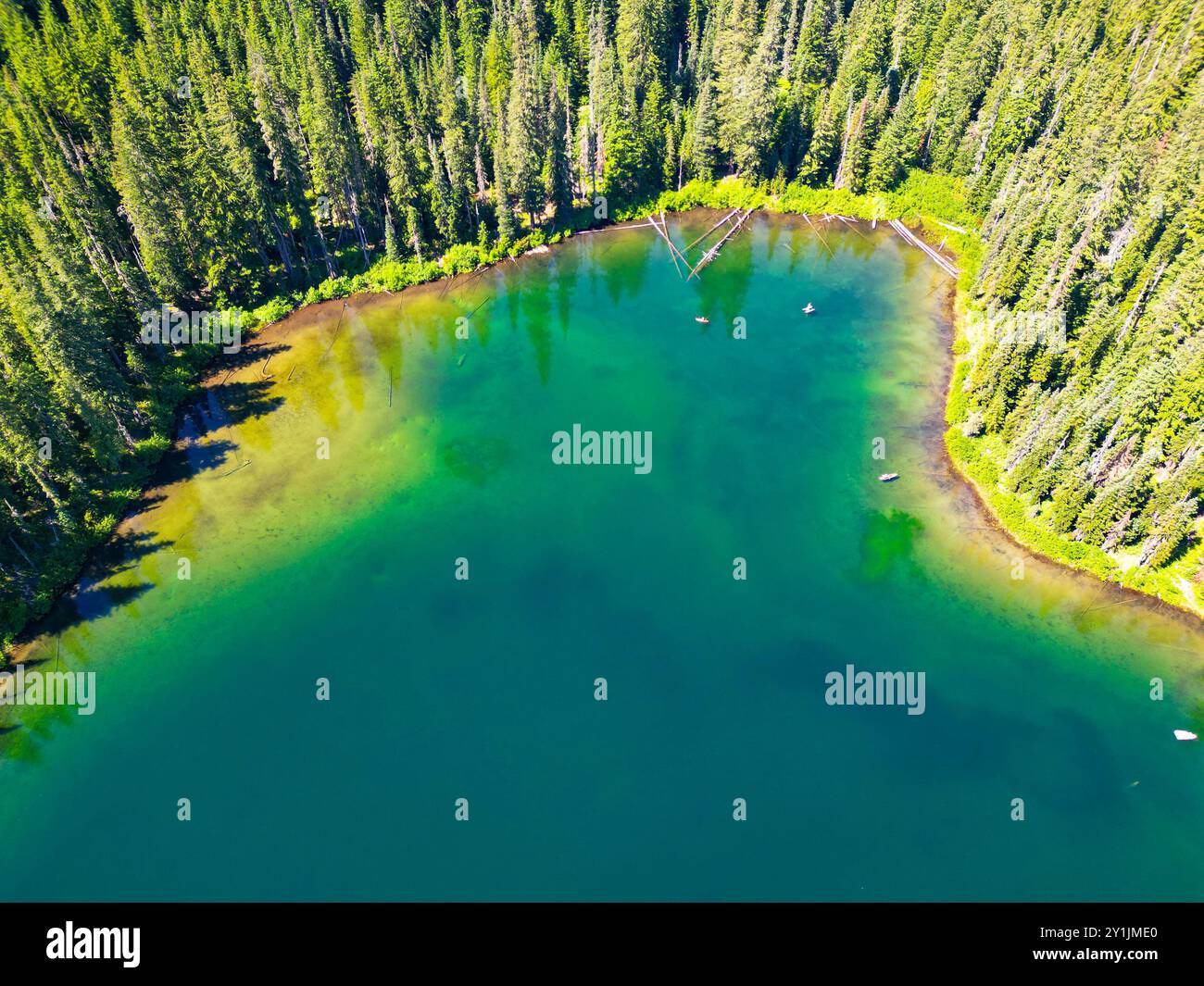 Cooper lake with mountain landscape. Landscape of mountain and forest ...