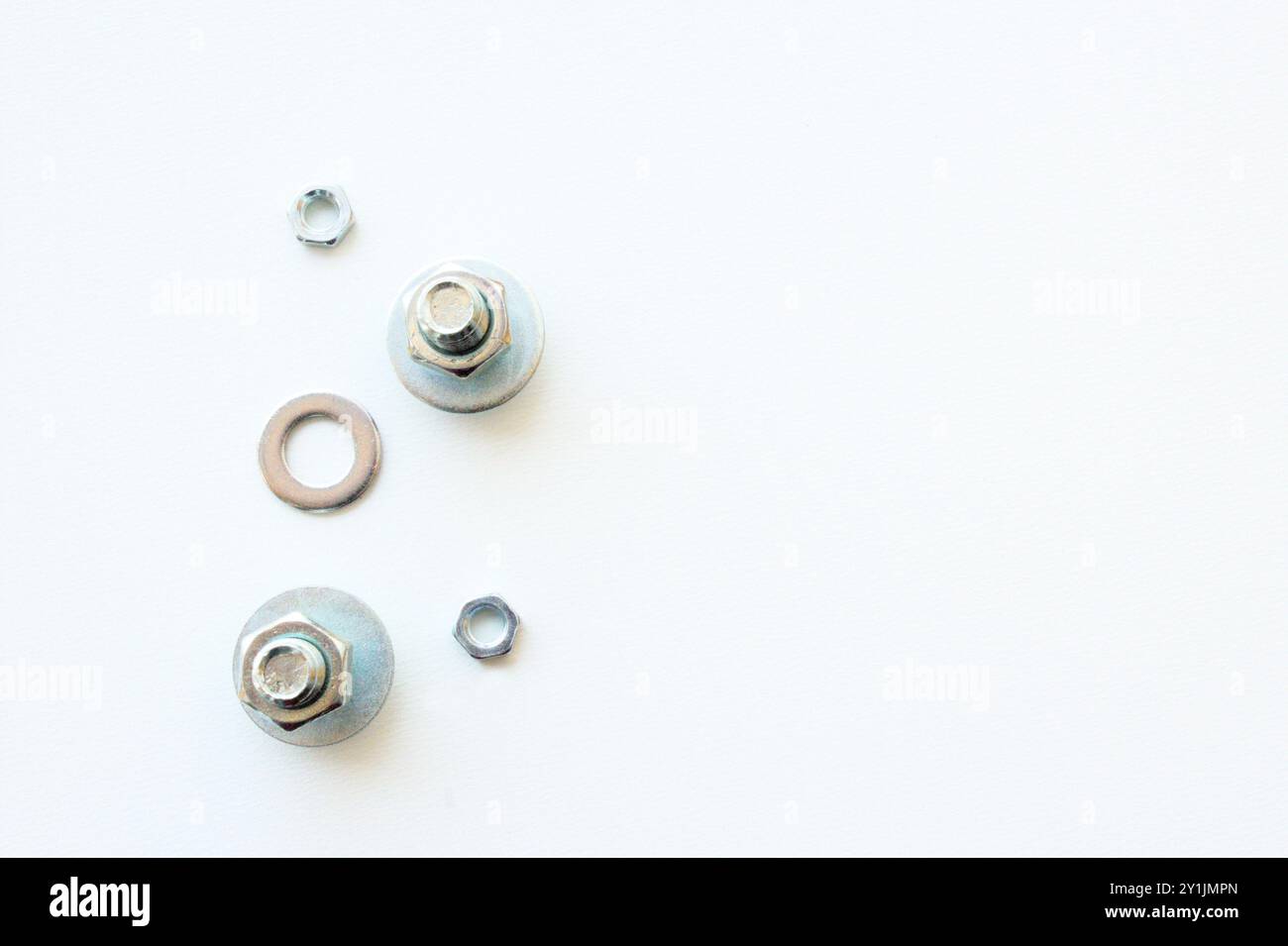 Set of bolts and hex nuts made of stainless steel for industrial or ...