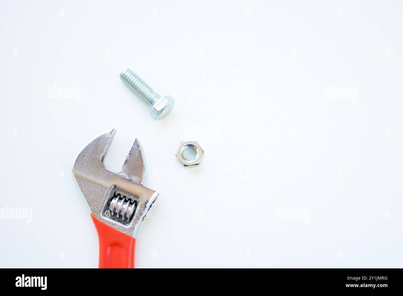 Wrench, hexagonal head stainless steel bolt and lock nut fastener ...