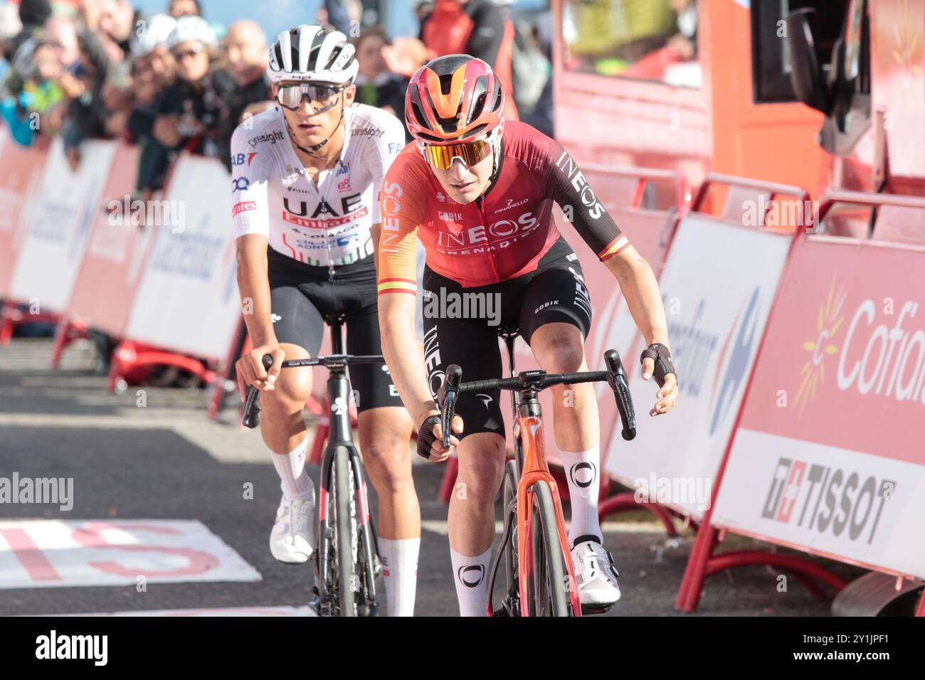 Carlos Rodriguez Spain Ineos and Isaac Del Toro Mexico UAE finish the ...