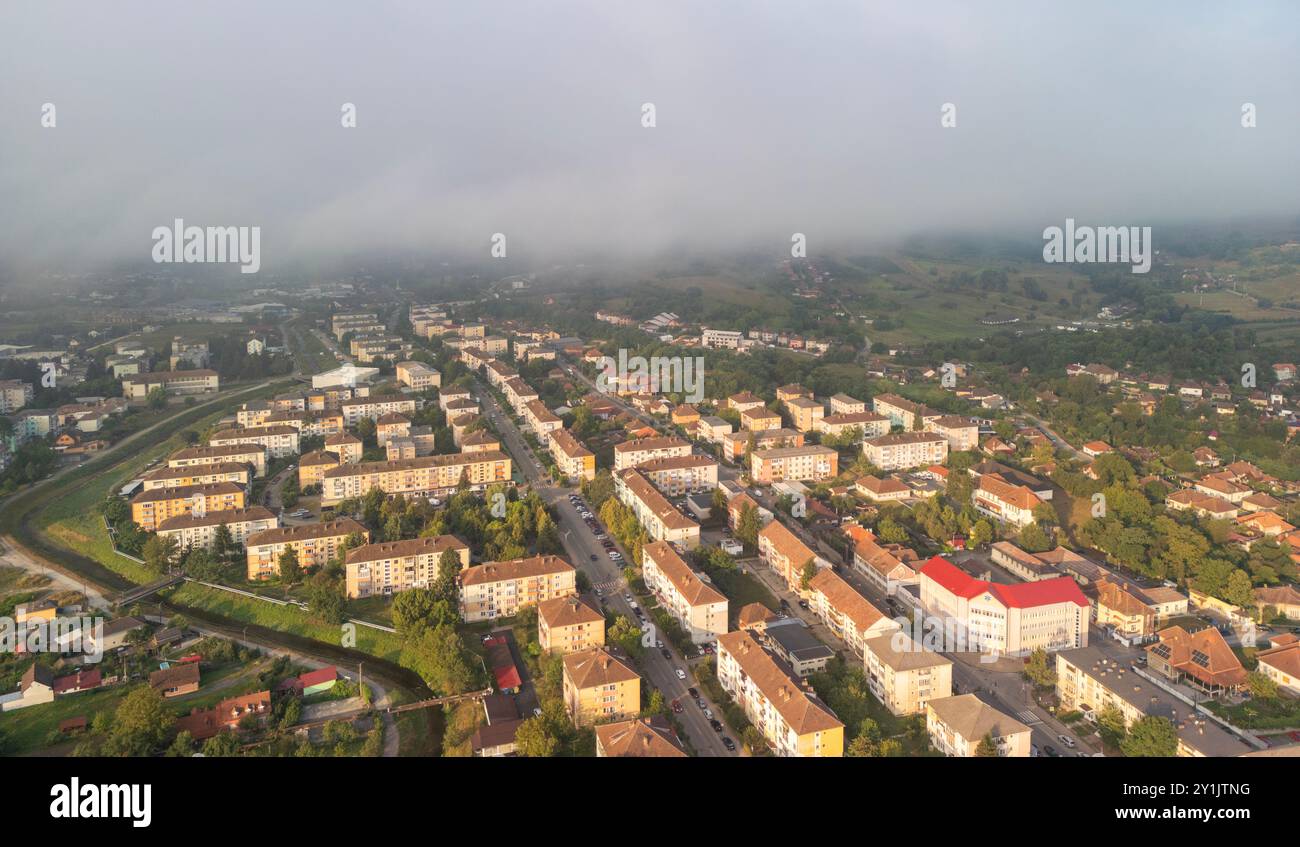 Aerial view of Brad town in Romania Stock Photo - Alamy