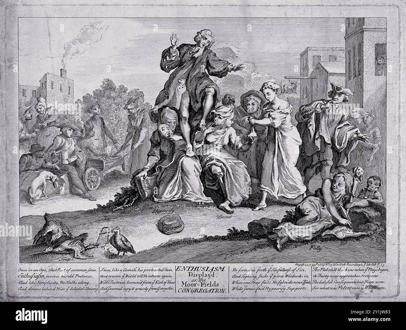 The Moorfields congregation with George Whitefield, representing ...