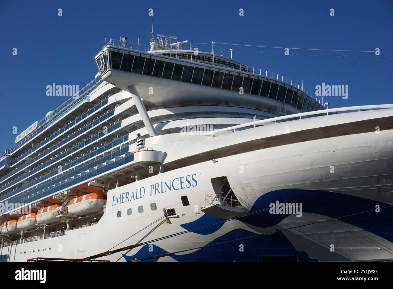 The cruise ship Emerald Princess moored at St John, New Brunswick Stock ...