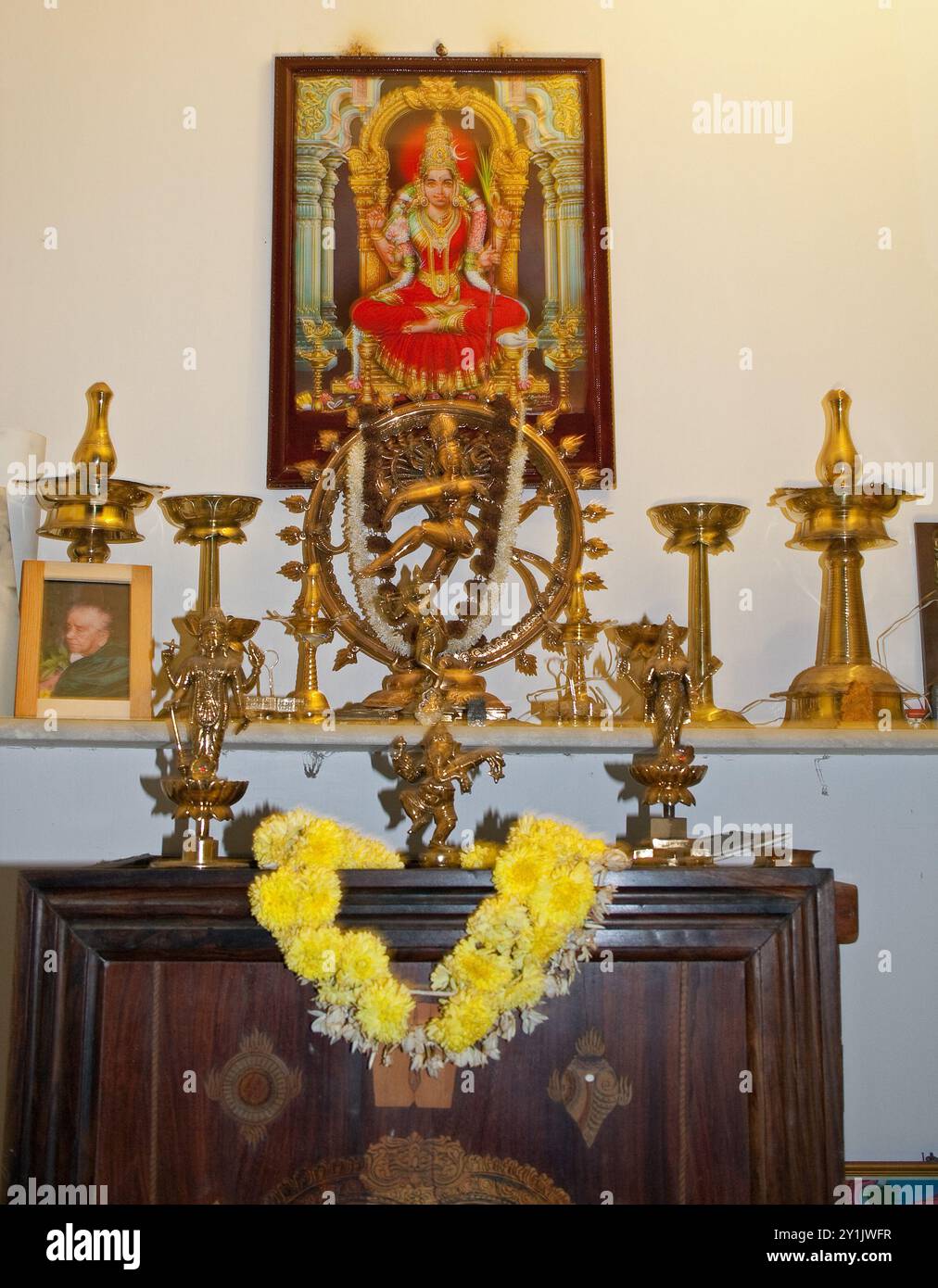 Altar, Hindu Temple, Chennai, Tamil Nadu, india Stock Photo - Alamy