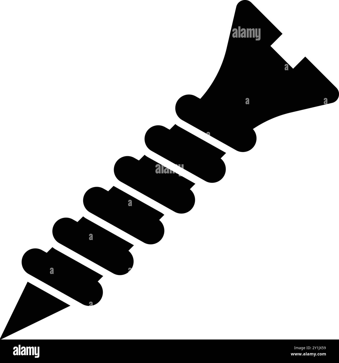 Steel screw icon outline Stock Vector Images - Alamy