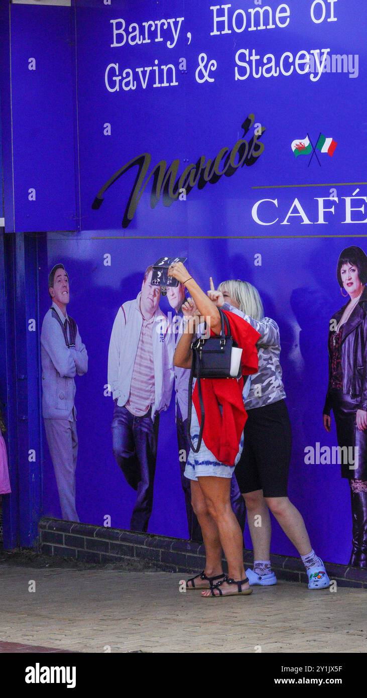 Barry Island, Wales, Aug 30 2024: The announcement of a Christmas ...