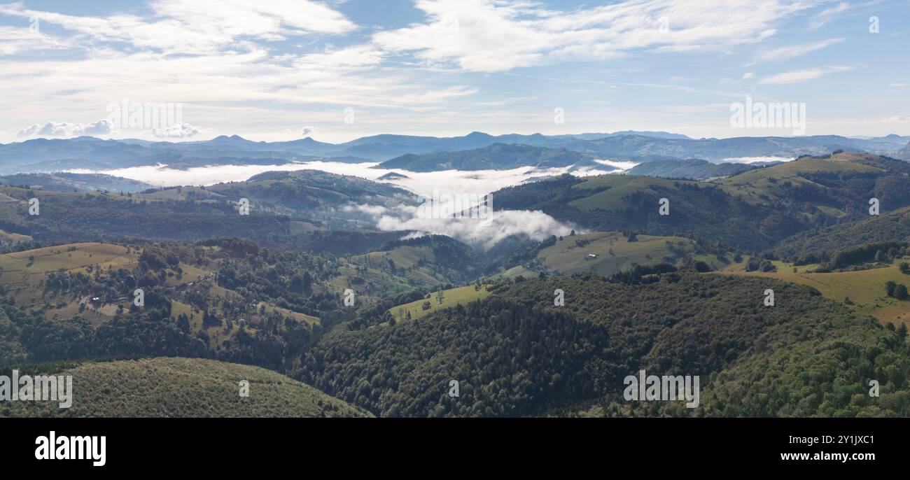 Aerial view of Apuseni Mountains in Romania Stock Photo - Alamy