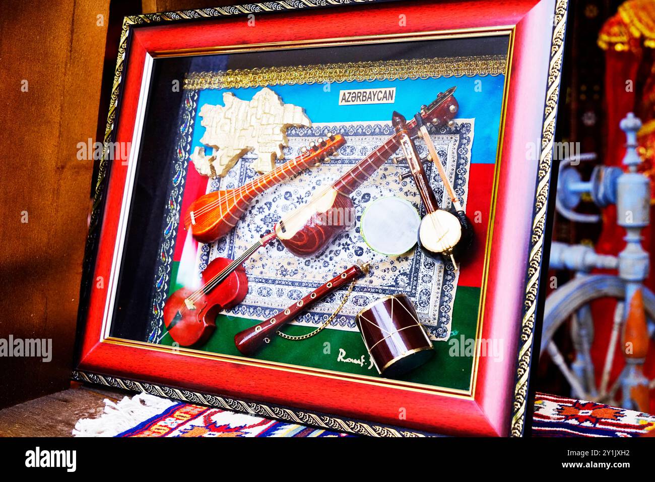 Souvenir mugam musical instrument tar. National folk musical instrument ...